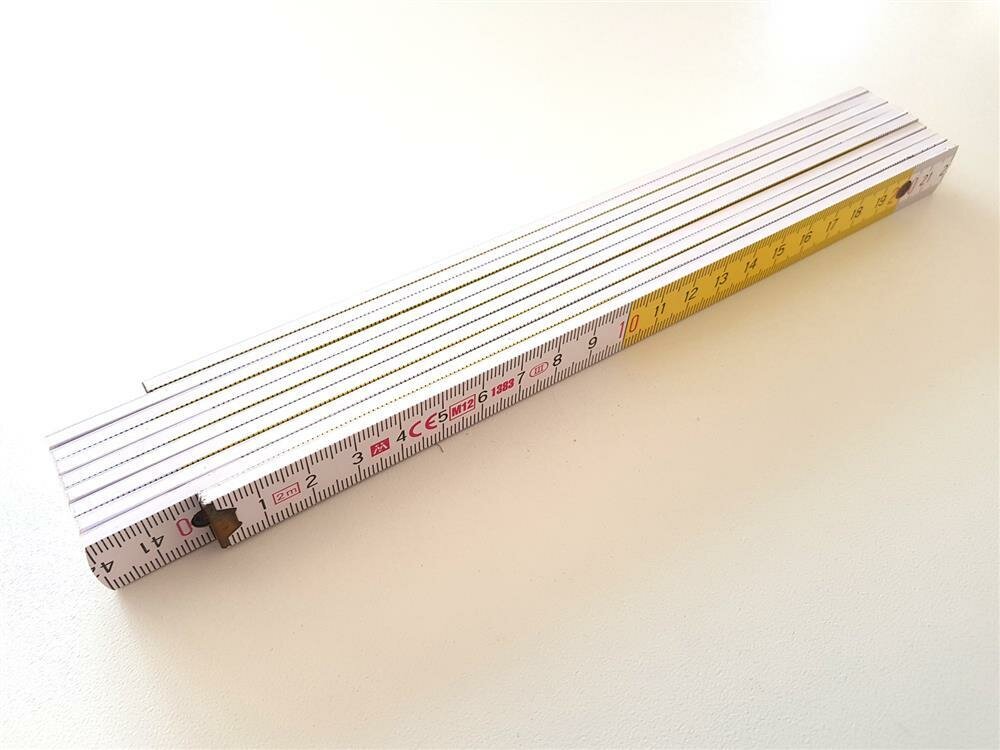 10Stk. ADGA weiss Qualitäts Zollstock 2 Meter Zollstock Meterstab Hol ...