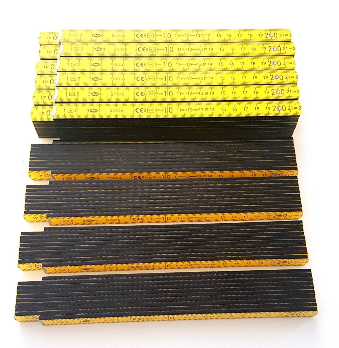 10x ADGA Meterstab 2 Meter Zollstöcke Zollstock Meterstäbe Gliedermaß ...