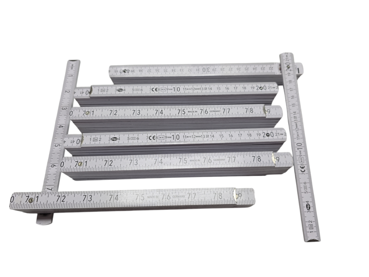 10Stk. ADGA weiss Qualitäts Zollstock 2 Meter Zollstock Meterstab Hol ...