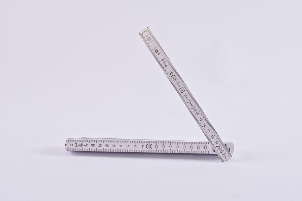 1x ADGA Qualitäts Zollstock 2m mit Winkeleinrastung Zollstock Meterst ...